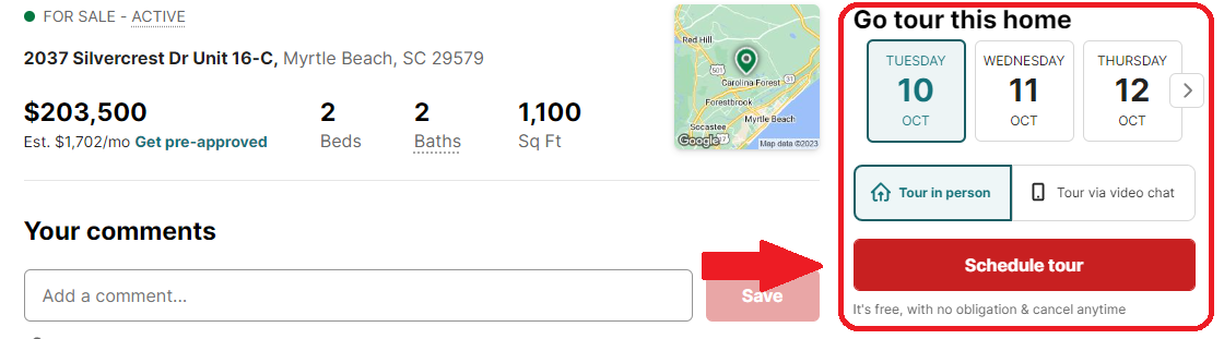 Scheduling a Tour – Redfin Customer Service