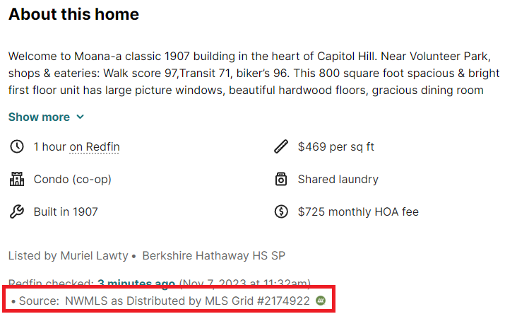 About This Home – Redfin Customer Service